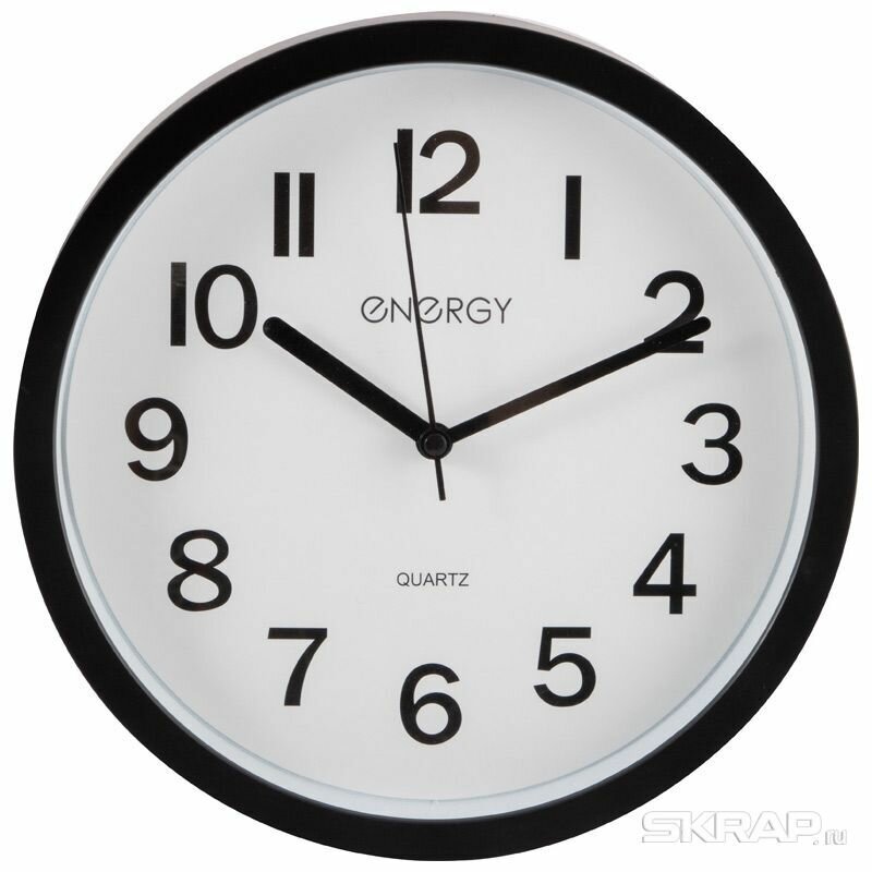 Часы настенные Energy EC-139 круглые черный (102262)