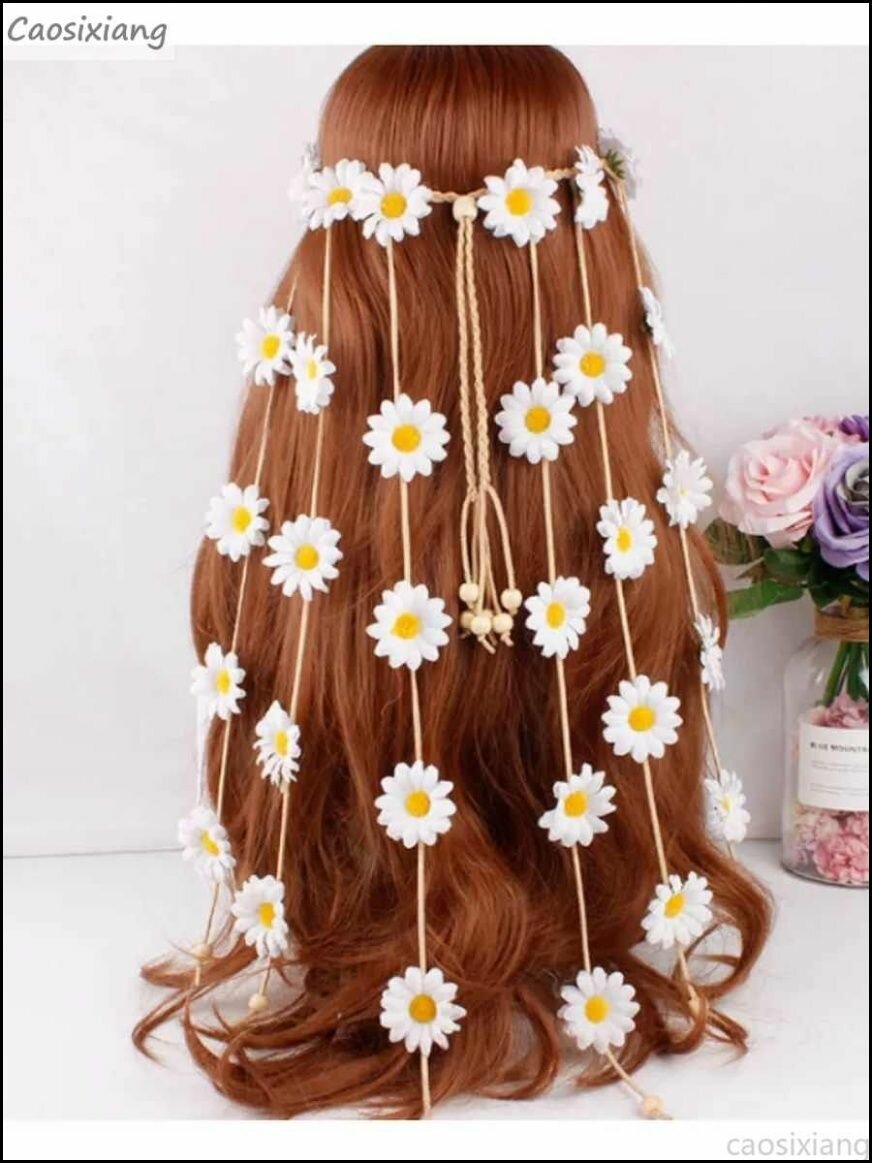 CSX-Венок для волос с цветами, тика