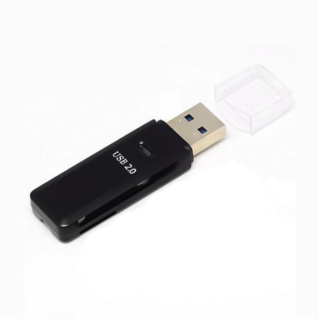 Кардридер USB3.0 с 2 слотами, Черный