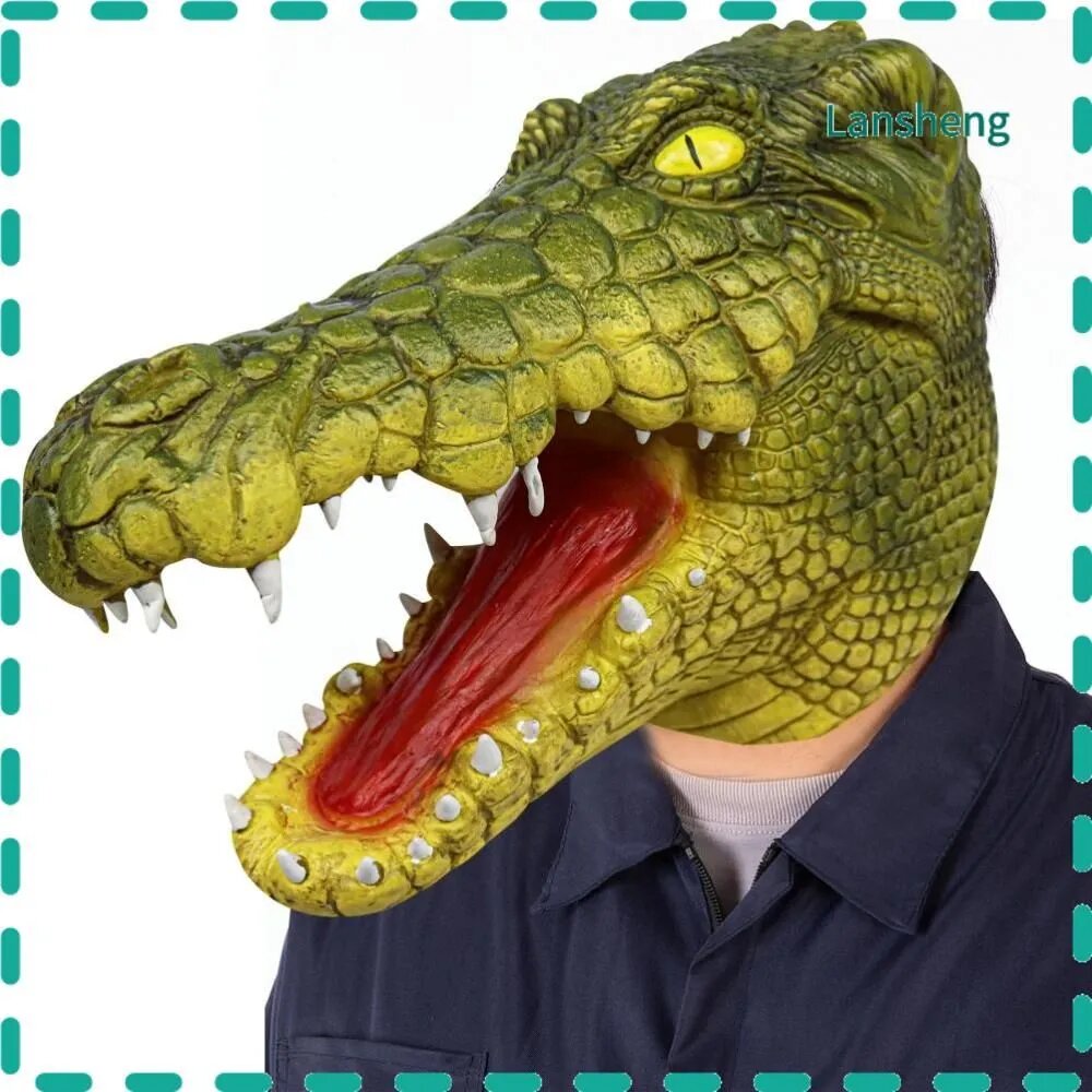 Маска крокодила, натуральный латекс, для детей и подростков на хэллоуин