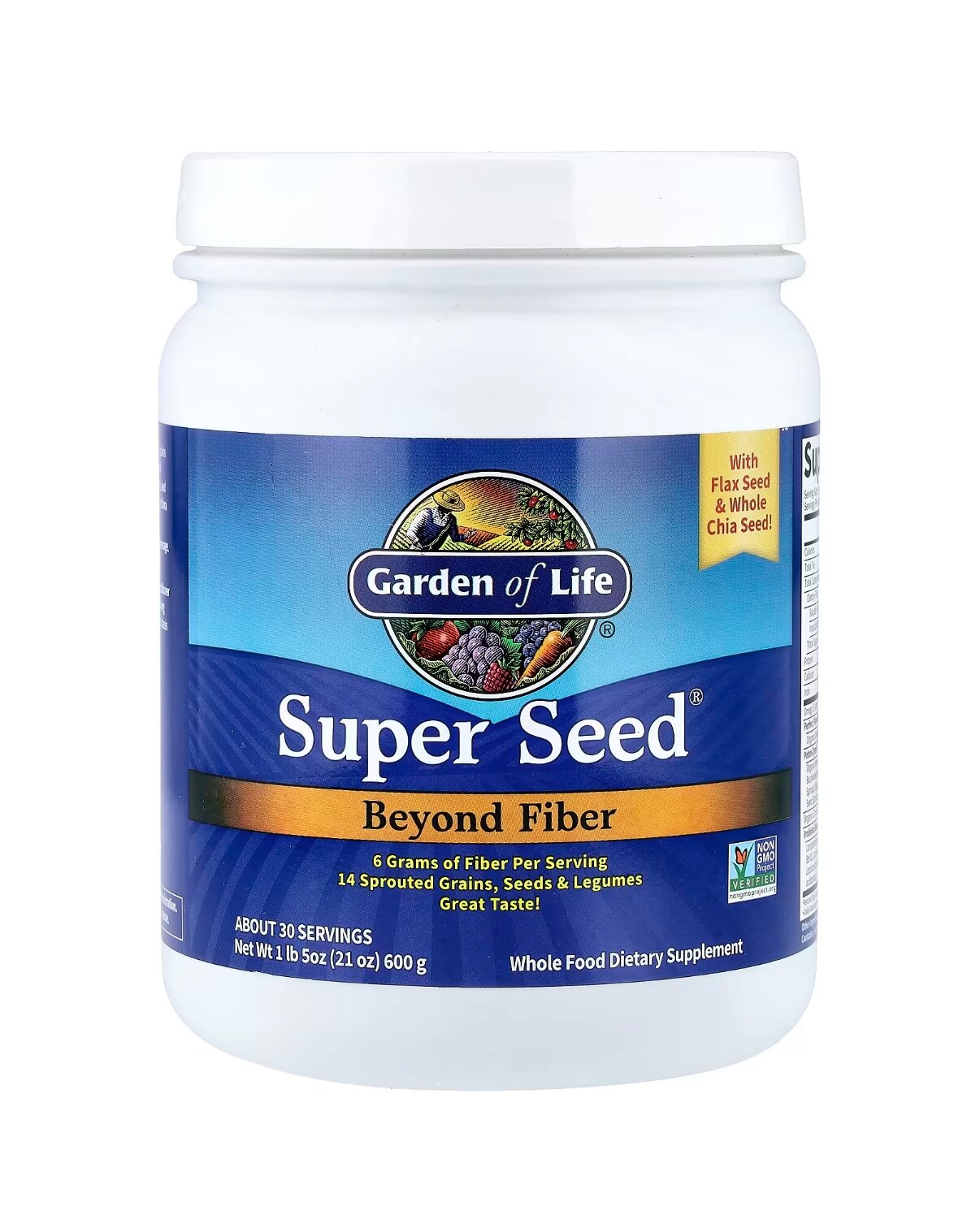 Garden of life Super Seed смесь клетчатки, антиоксидантов и пребиотиков 600 гр