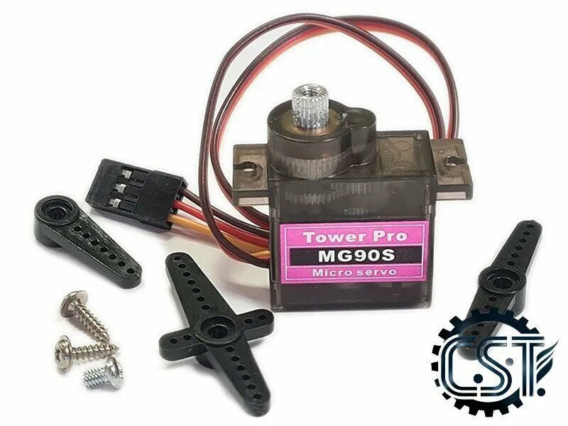 Микро сервопривод цифровой TowerPro MG90S 360 градусов (непрерывного вращения) Металлическая шестерня