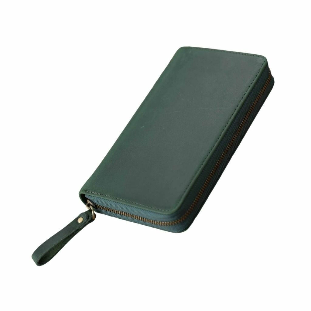 Кожаный чехол для блокнота с молнией