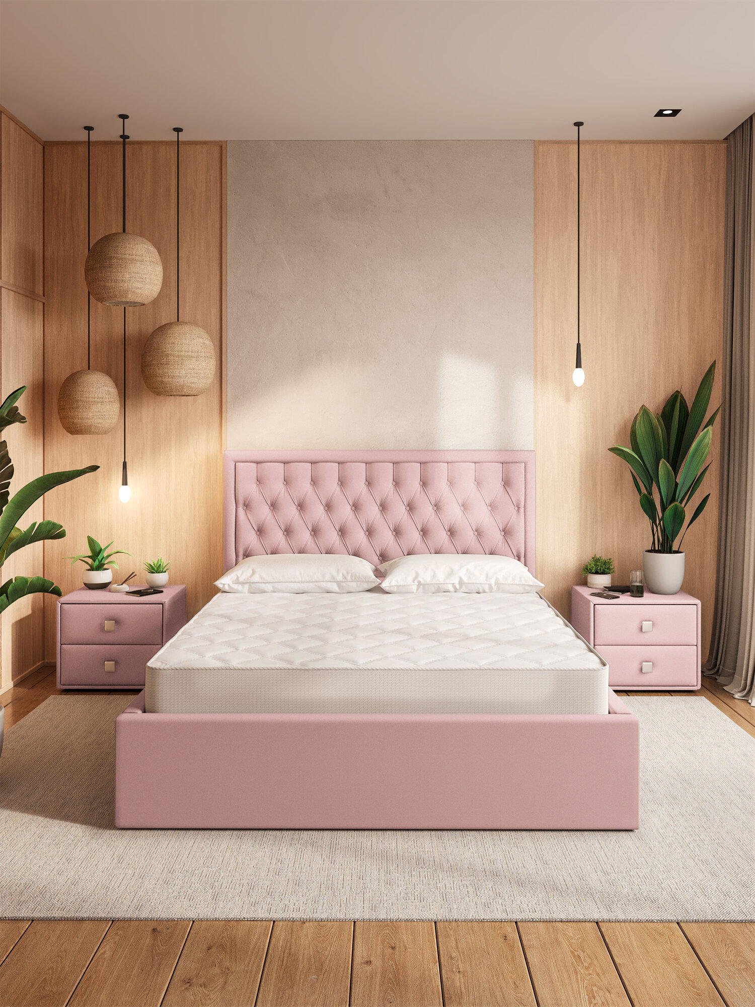 Кровать двуспальная 160х200 с подъемным механизмом, Валенсия с мягким изголовьем для дома и спальни, ортопедическое основание, ящик для белья