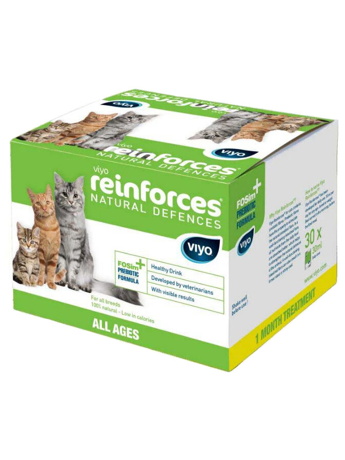 Пребиотический иммунный напиток для кошек VIYO 30x30мл, 900 г, 1 упаковка, Бельгия