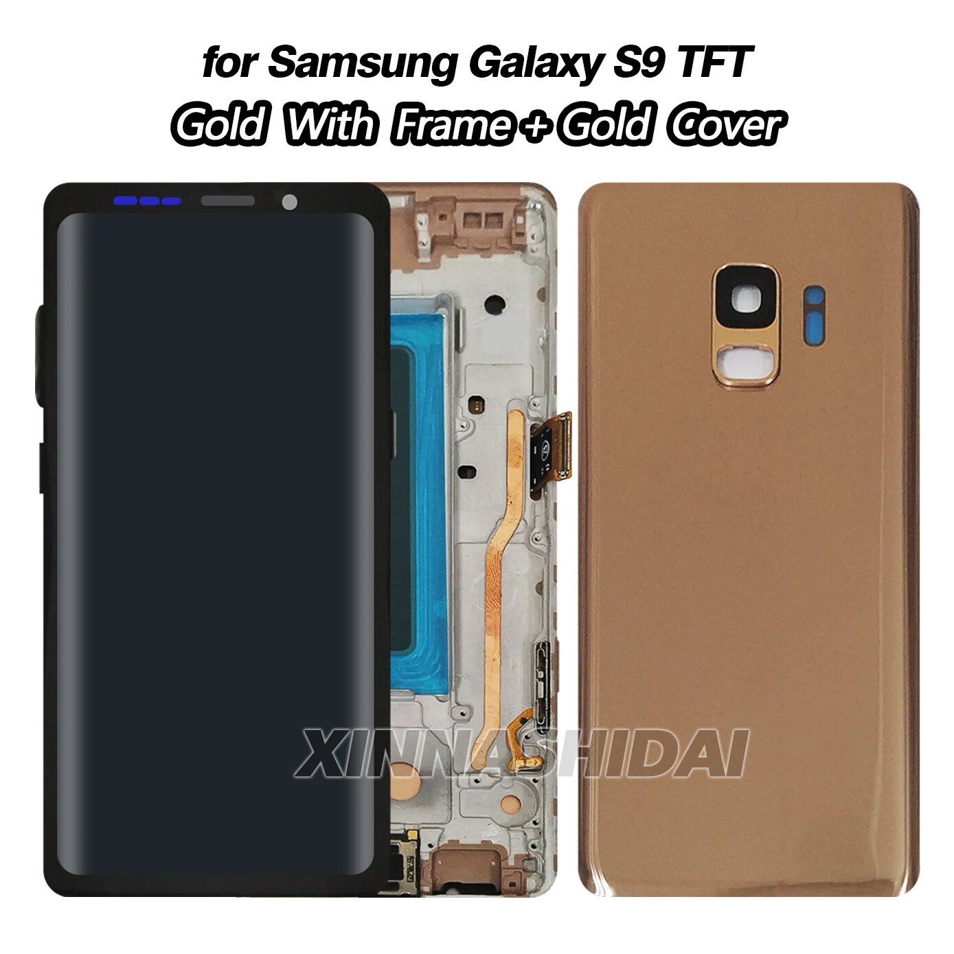 TFT для Samsung Galaxy S9 ЖК-дисплей, замена дигитайзера сенсорного экрана в сборе Gold Frame Cover