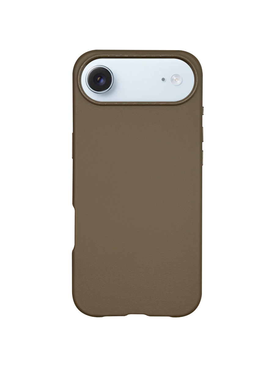 Кожаный чехол Магсейф для iPhone Air Coffee / Leather Case Магсейф для Айфон Аир / Кофейный