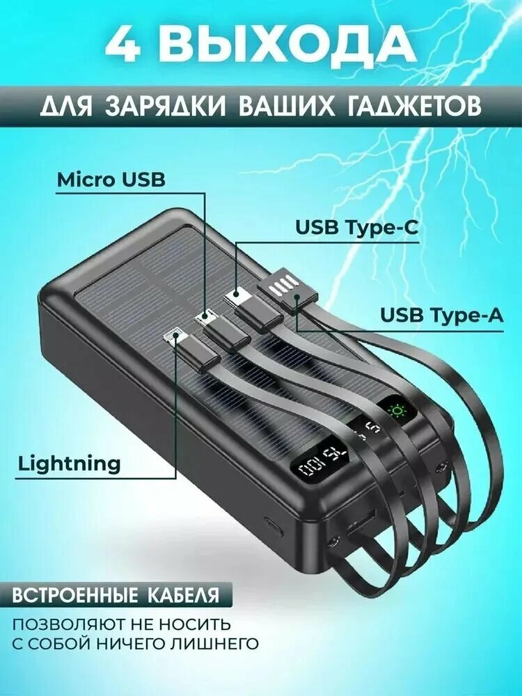 Повербанк 50000mah портативный, Внешний аккумулятор 50000mah