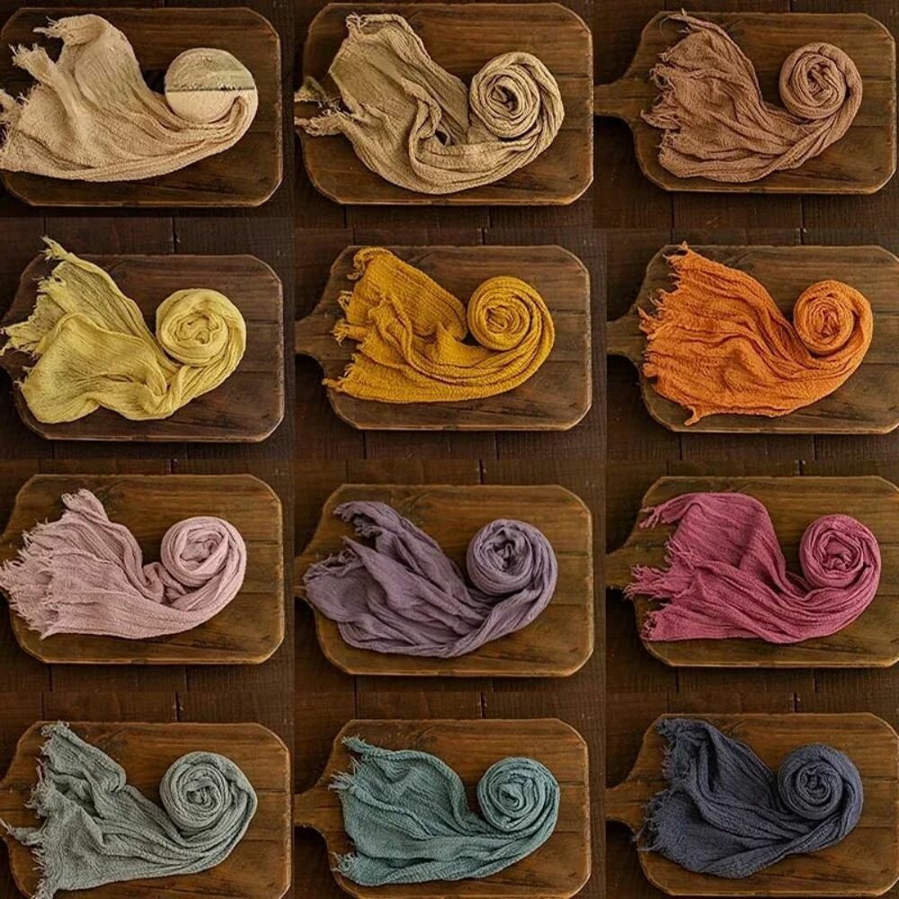 Реквизит для фотосессии новорожденных 40x180 см, мягкие, высокоэластичные пеленки из хлопка, фотокорзина, фон для фотосессии, аксессуары для малышей.