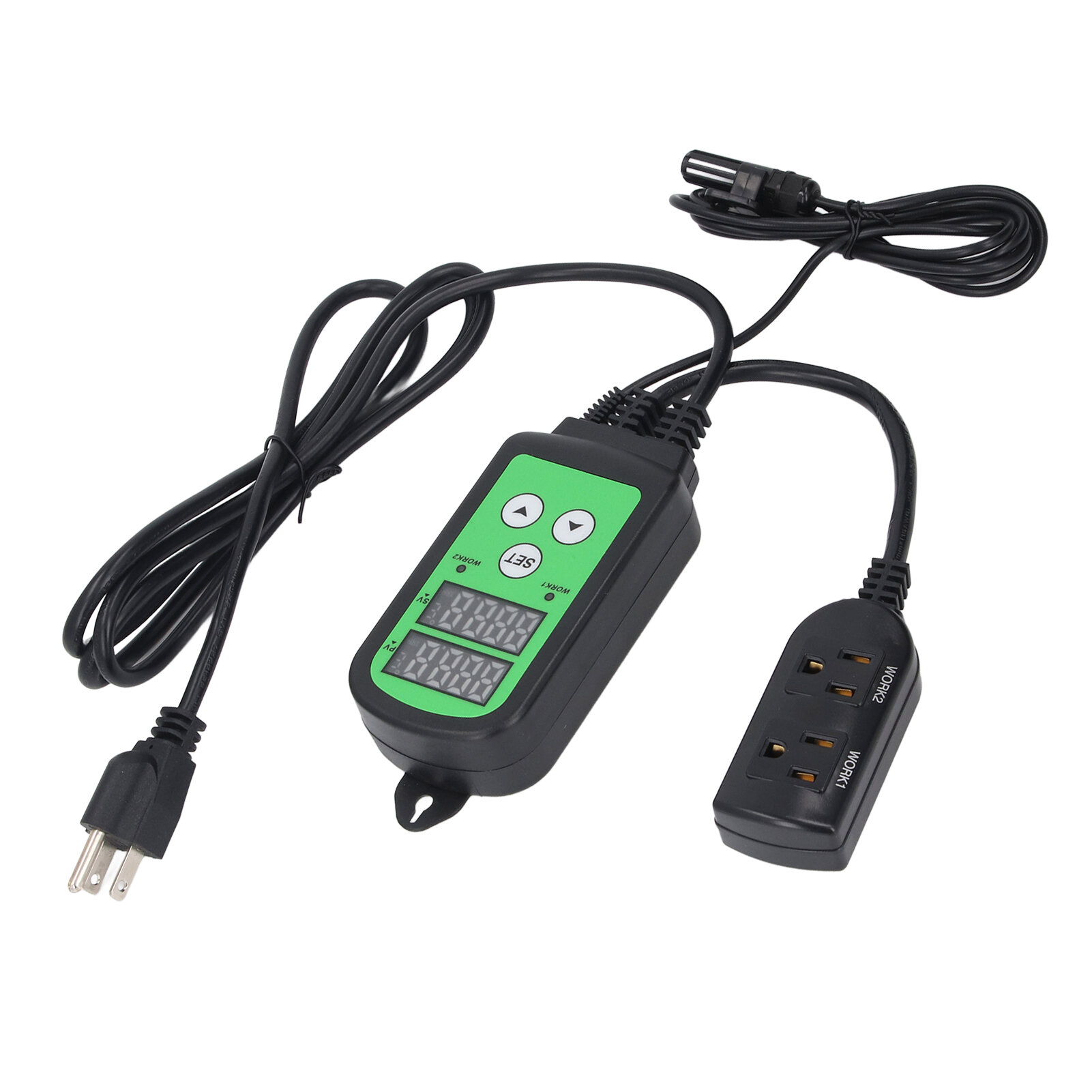 Контроллер влажности 1500 Вт, предварительно смонтированный цифровой регулятор влажности, двойной светодиодный дисплей, увлажнитель, осушитель воздуха для теплицы, вилка США