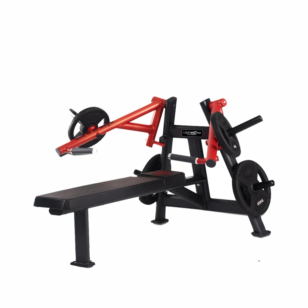 Тренажер UltraGym UG-CL631, для жима от груди, нагрузка диск, профессиональный, RED