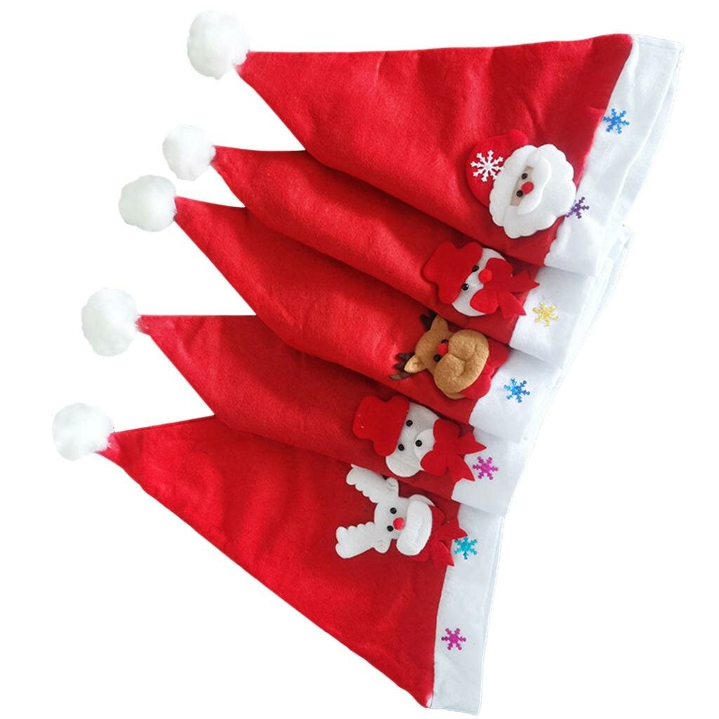 Красная плюшевая шапка Санты, 4