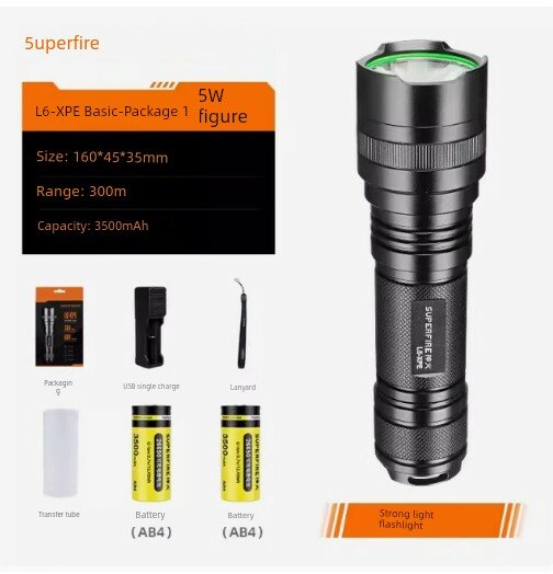 SupFire Shenhuo L6 мощный фонарик супер яркий светодиодный бытовой 26650, перезаряжаемый уличный фонарь T6-L2 с дальним