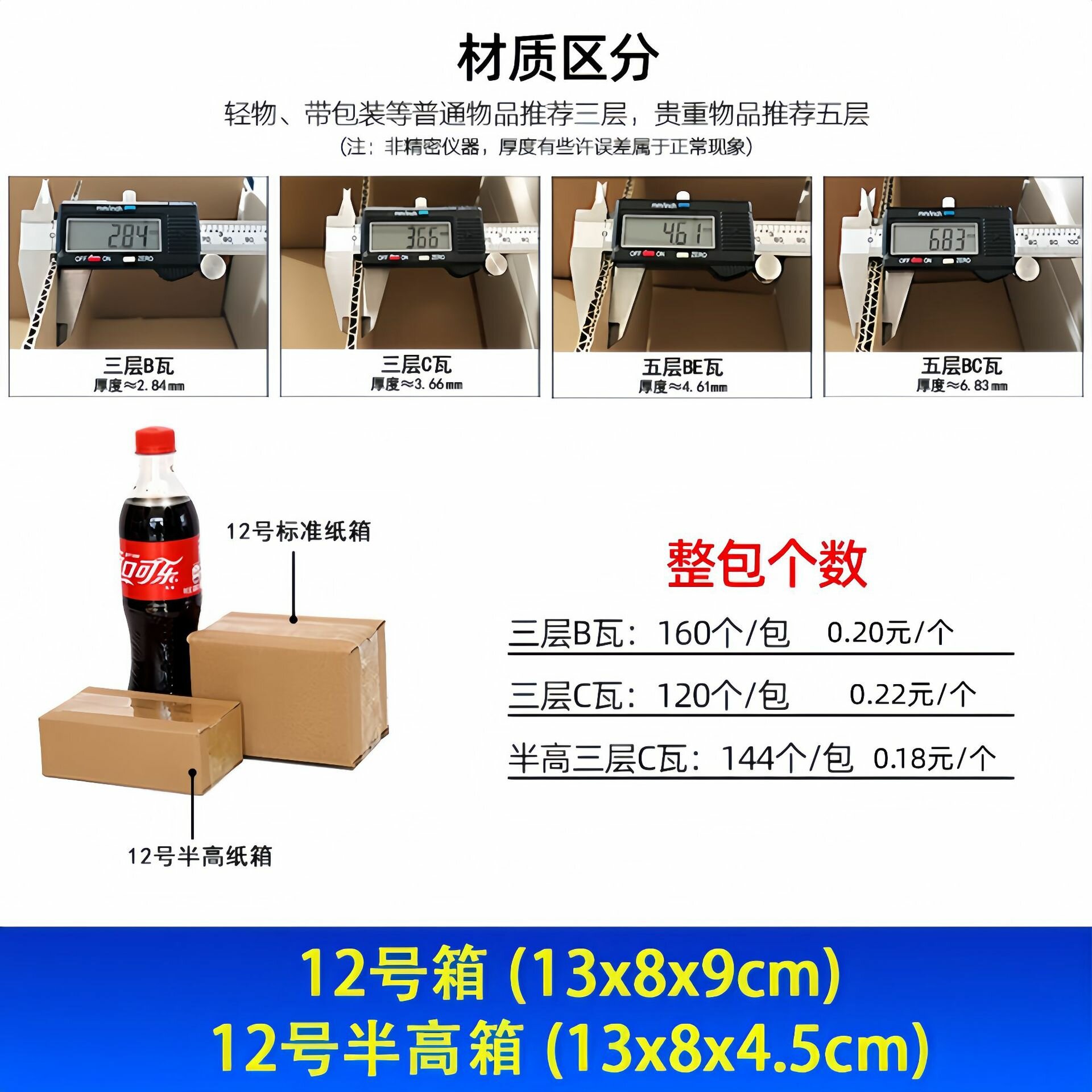 Почтовая экспресс-упаковка картонная полувысокая, картон №12, картон №13, малая партия, прямоугольный плоский картон с печатью
