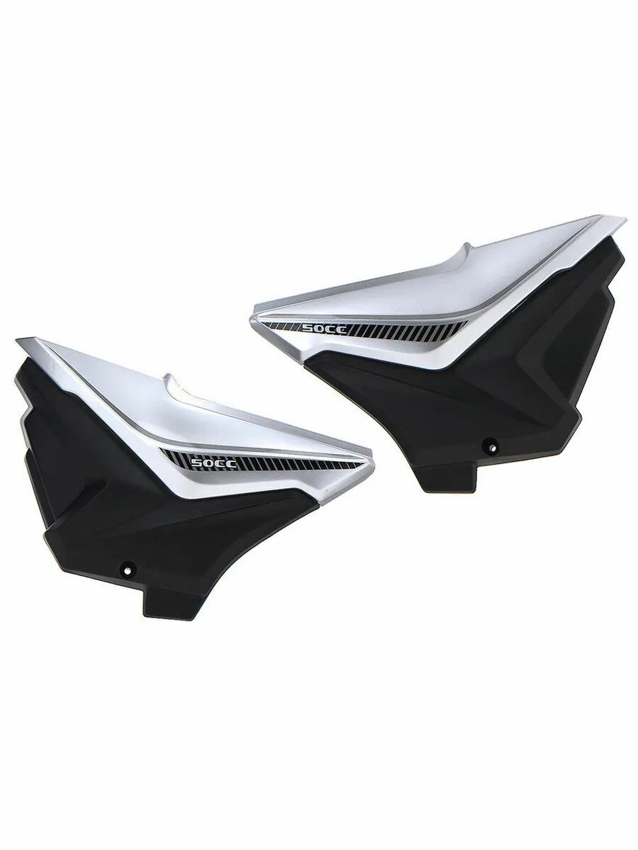 Облицовка боковая (крышка бардачка) Alpha ANDES серебристая (пара)