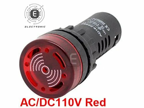 Светодиодный индикатор Aideepen AD16-22SM, красный, AC/DC 110V