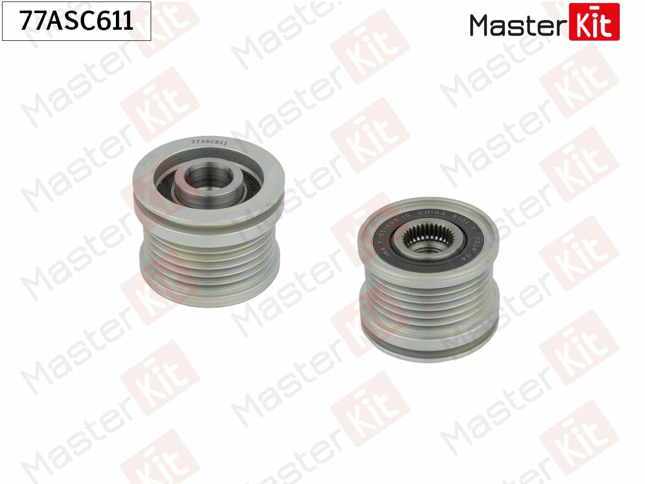 Шкив генератора Audi Q58RB 08-SEAT Ibiza IV6J56P1 08-VW Passat3C2 05-10 MasterKit 77ASC611
