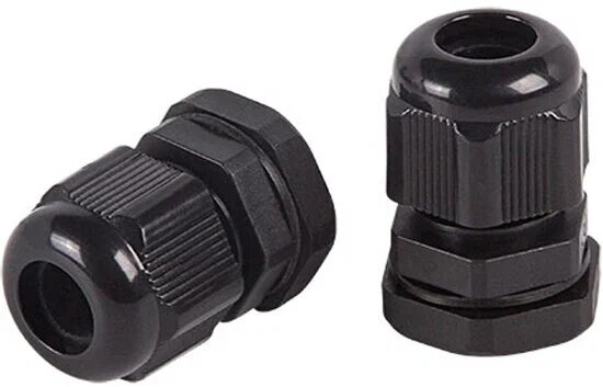 Кабельный ввод PG-7 (3.5-6 мм), черный, 20шт