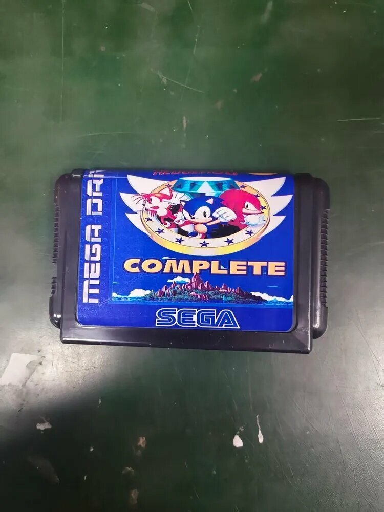 Игровой картридж для приставки 16 bit SEGA: Sonic 3 Complete - Английская версия (без коробки)