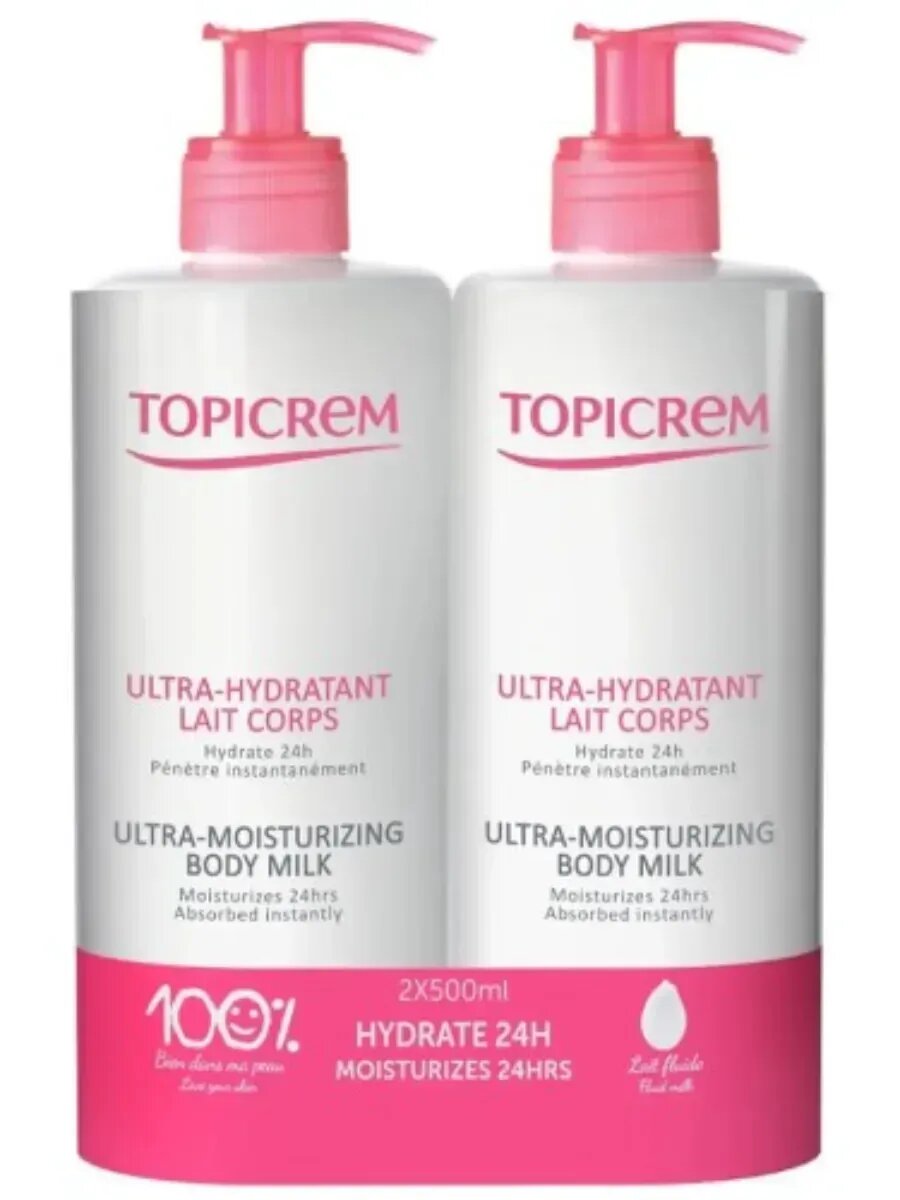 Topicrem Набор молочко для тела 500 мл 2 шт