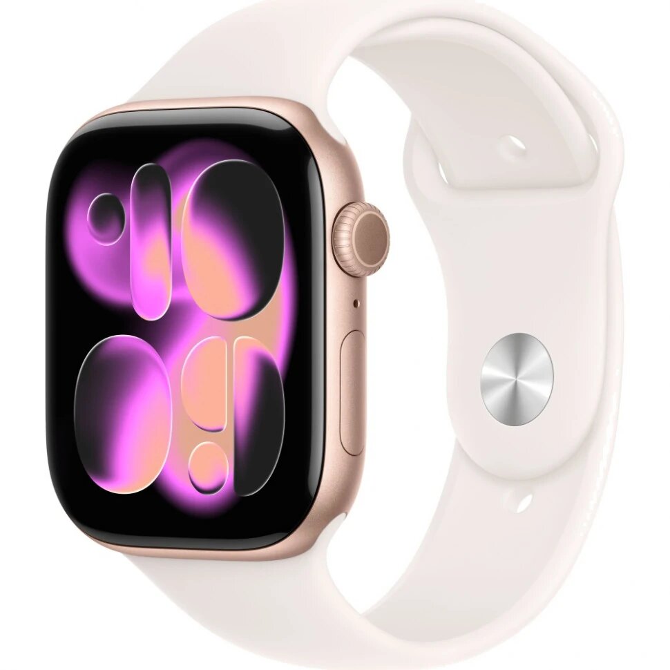 Apple Watch Series 11 42mm (MF8E4) Cellular Rose Gold Aluminum Case with Light Blush Sport Band S/M