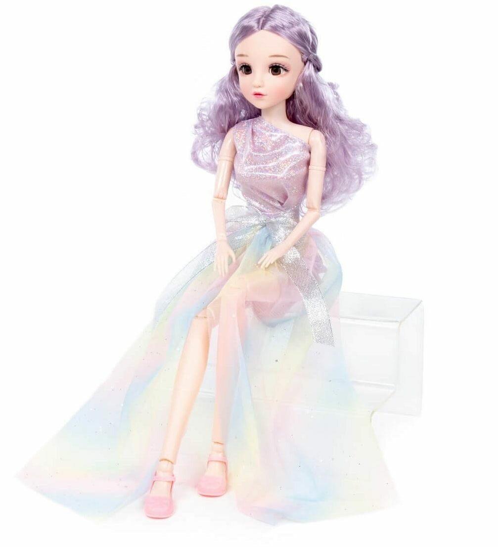 Кукла "Александра" со сгибанием ног и рук (рост 55 см) в платье с радужной юбкой / Полесье