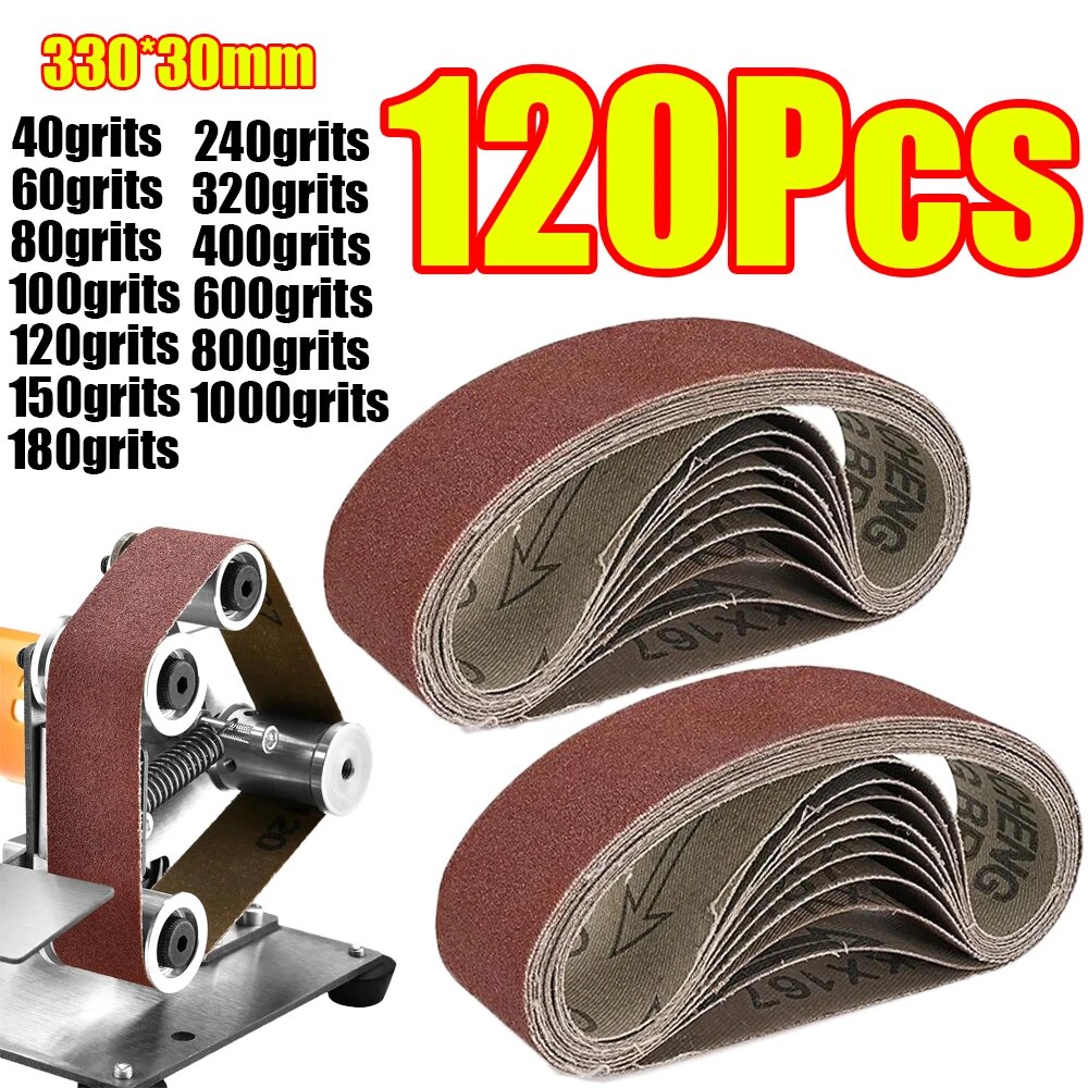 Шлифовальные ленты 330x30 мм, 10 шт, 1000grits