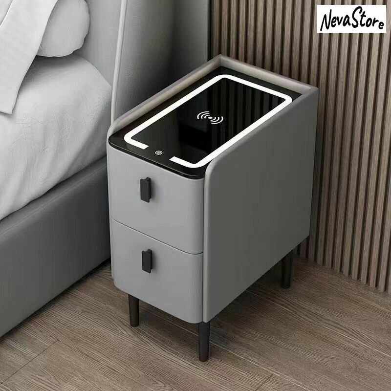 Сетевой красный, высокие технологии, беспроводная зарядка, тумбочка