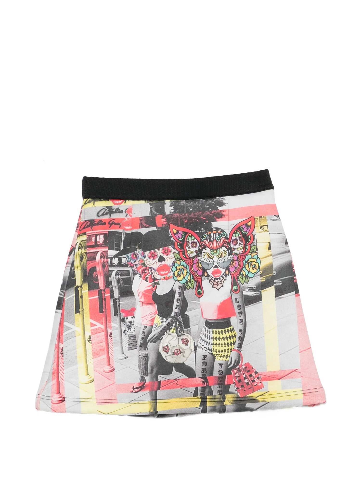 Юбка Graphic-print silk mini skirt