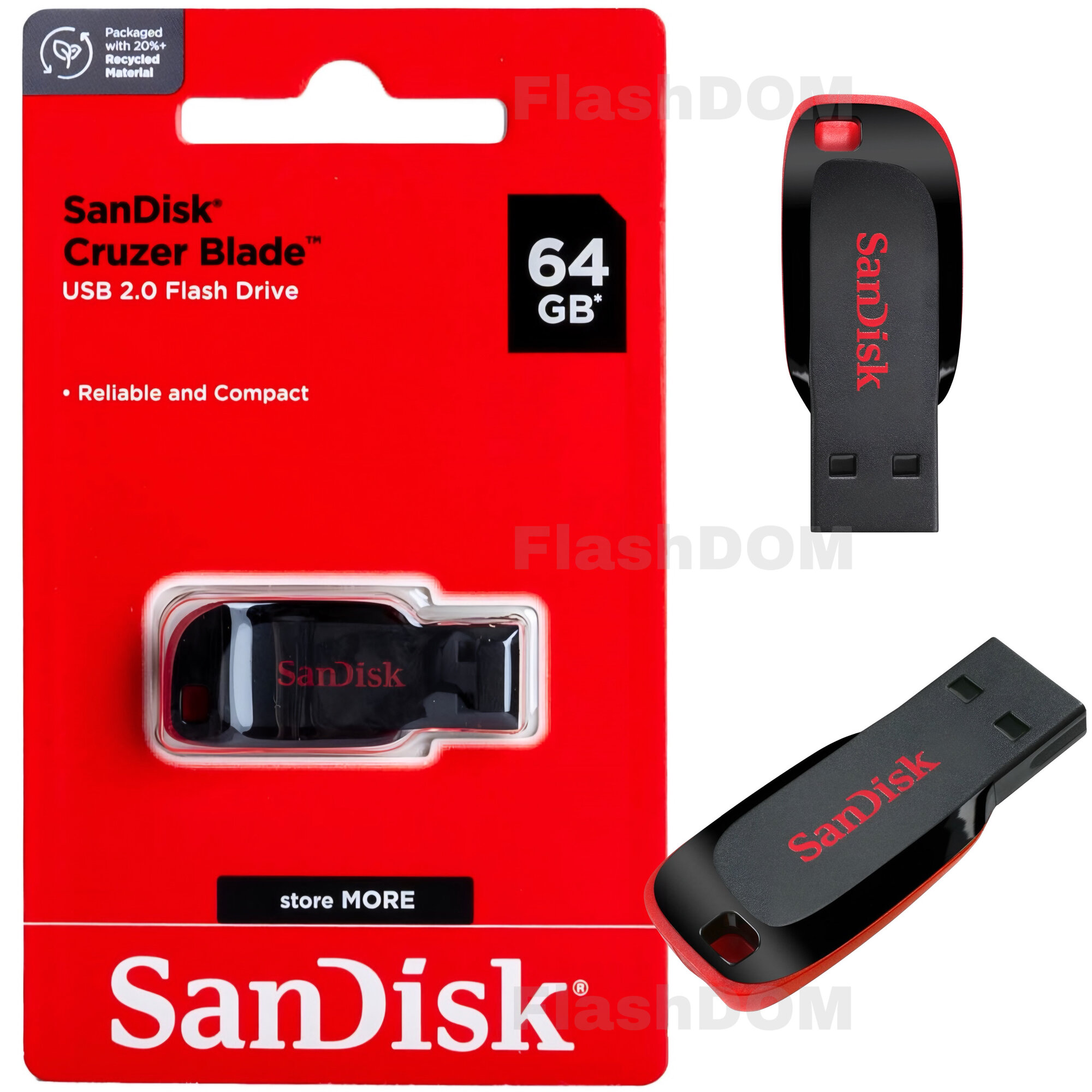 Флеш-накопитель (флэшка) SanDisk 64 ГБ Cruzer Blade