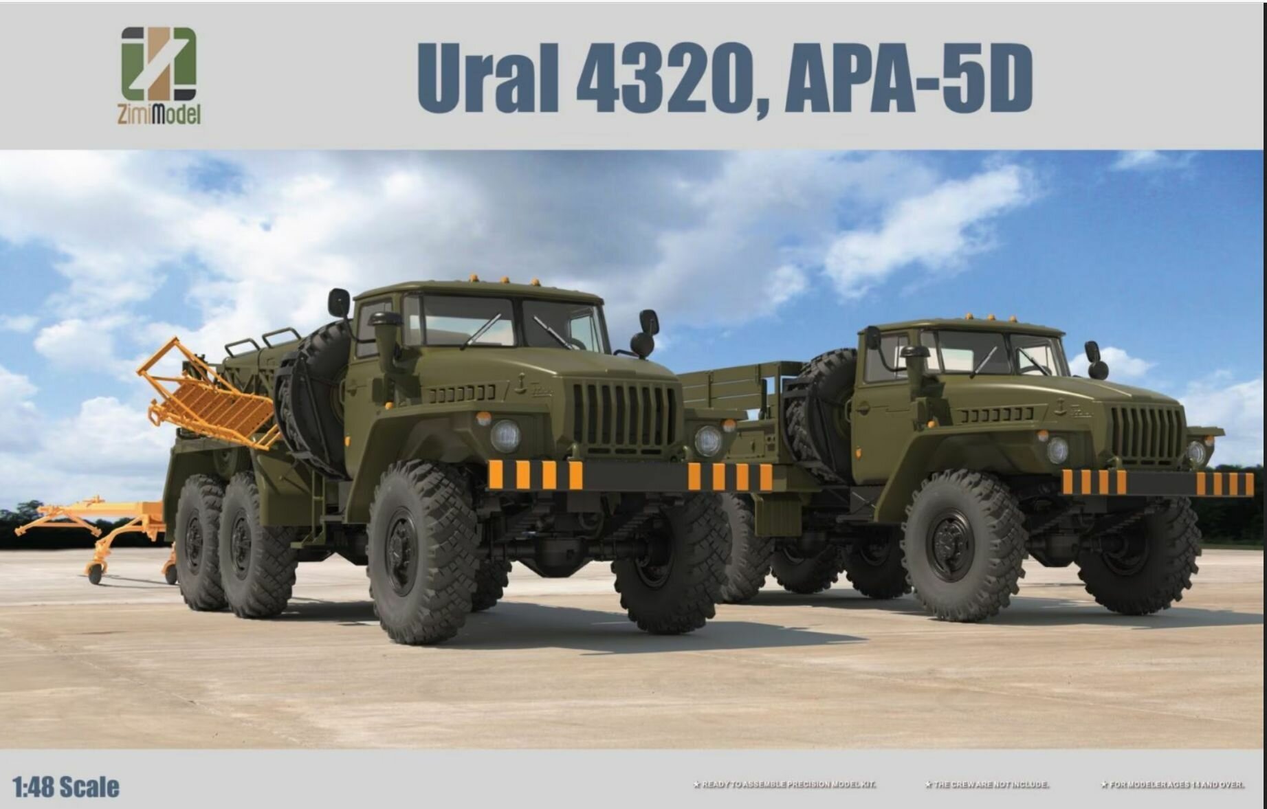 Zimi Model ZM80159 1:48 Модель Ural-4320-Airfield Starter APA-5D Российские военные грузовики военная техника коллекционная модель аэродромный стартер