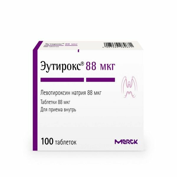 Эутирокс таблетки 88мкг 100шт
