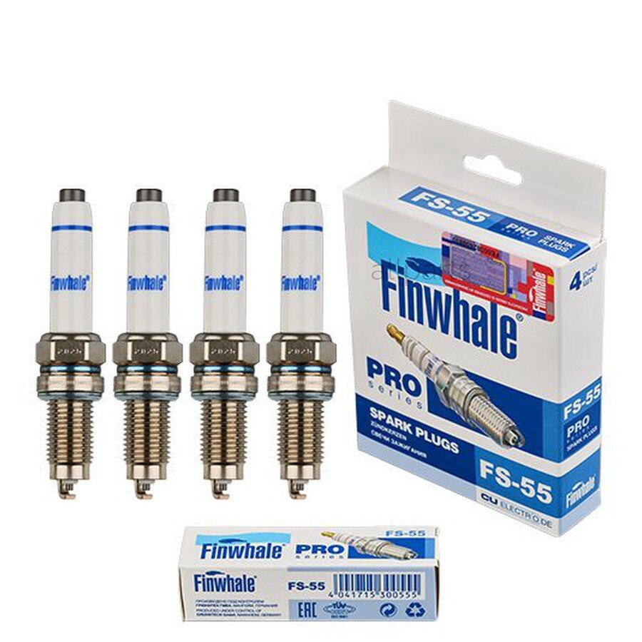 FINWHALE FS55 свеча зажигания компл. 4ШТ. RAPID / FABIA III POLO V-VI / GOLF VII