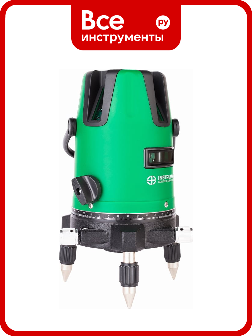 Лазерный уровень INSTRUMAX Constructor 4D GREEN IM0140, 1 г, линейный уровень для укладки плитки, с выравниванием
