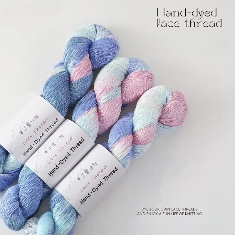Хлопковая бамбуковая пряжа для вязания, градиентный цвет, 100 г Color 9