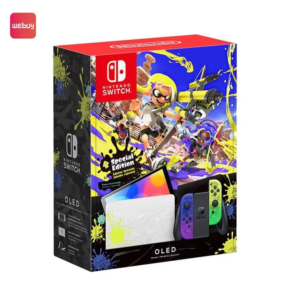 Nintendo Switch OLED Splatoon 3 Издание 64 ГБ 7-дюймовый OLED-экран Глобальная версия