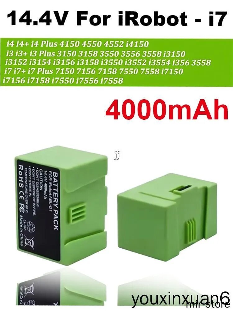 Аккумулятор ABL - D1 4INR19 / 65 для iRobot Roomba e и i серии i3 3150 i3 + 3550 i4 4150 i4 + 4550 i6 i7 + 7150 7550 5150 e5150 e51020 e5152 e5154 e5158 e6 e6198 e619820 i7158 i7550 i7558 i7558