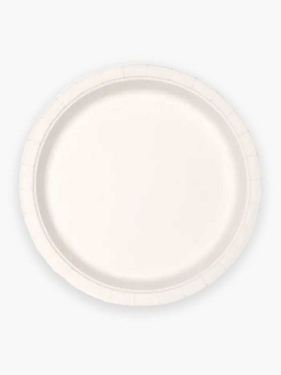 Тарелки Clever Paper 23см, бумага/картон, цвет белый, набор 50 шт.