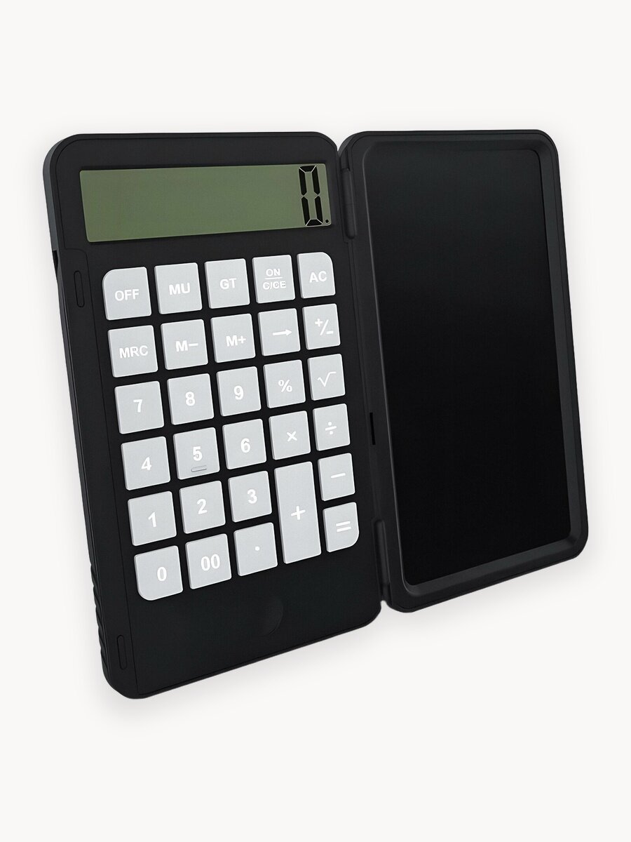 Многофункциональный калькулятор "Орбита", 12-разрядный, черный, с рукописным планшетом