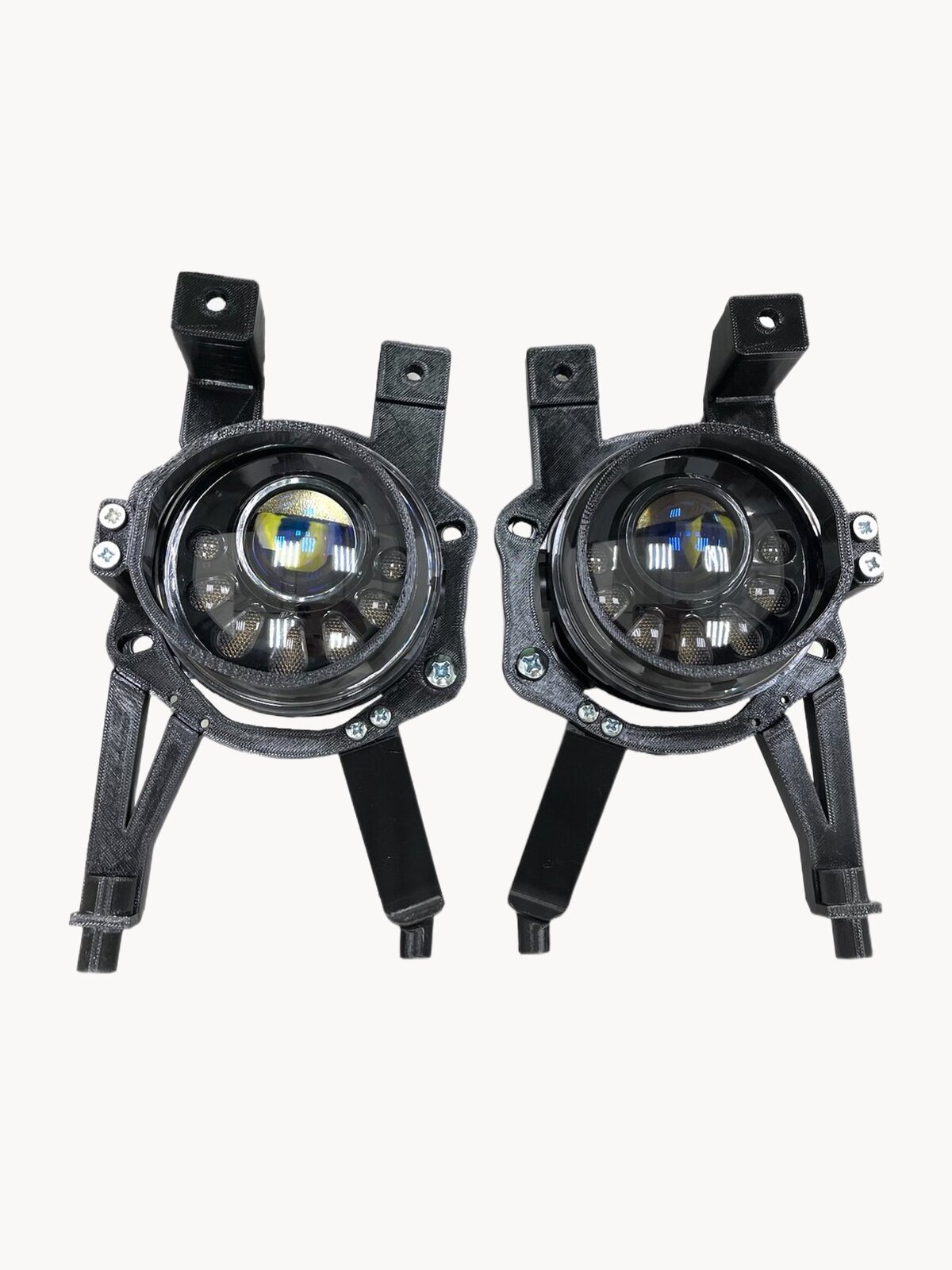 Противотуманные фары, светодиодные, LED, Opel Astra H (3 дверей) GTC, 2шт, передние, черные