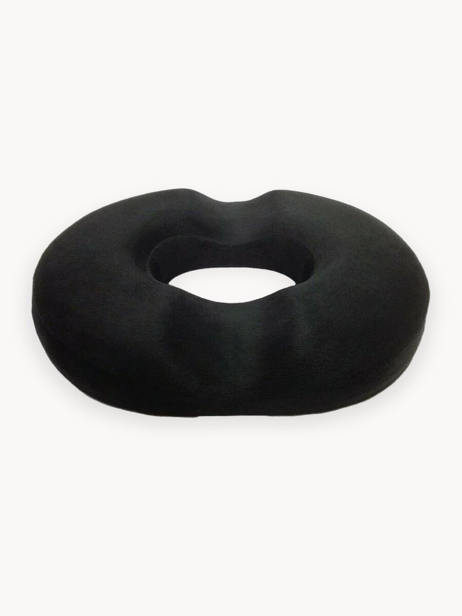 Подушка круглая с отверстием для сидения "Бублик" с эффектом памяти против геморроя, для копчика, после операции