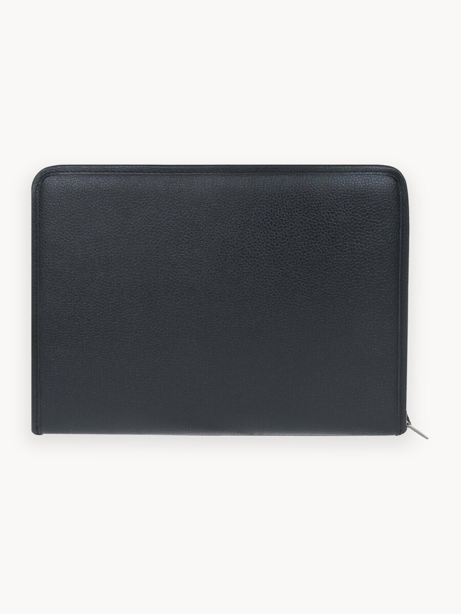 Папка кожаная для документов и деловых бумаг формат А4 распашная на молнии с прижимом Franchesco Mariscotti 8-139