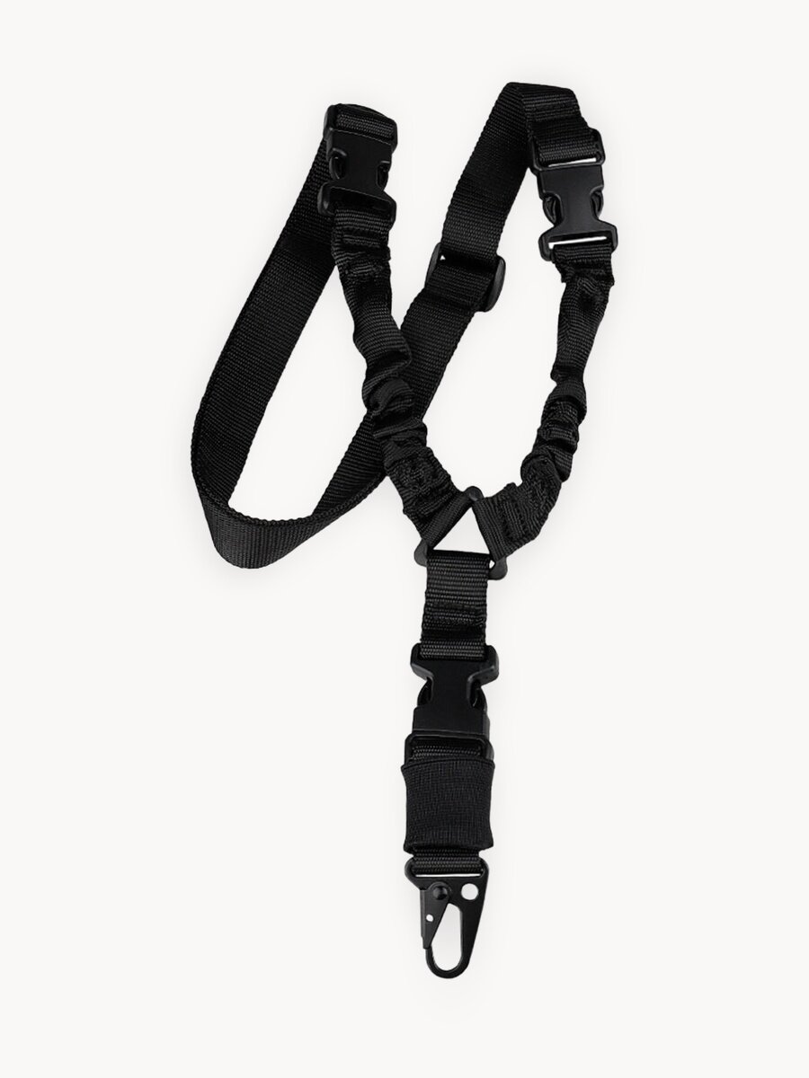 Американский стиль, одноточечный плечевой ремень из нейлоновой ленты с пряжками, для занятий спортом на открытом воздухе, черный.