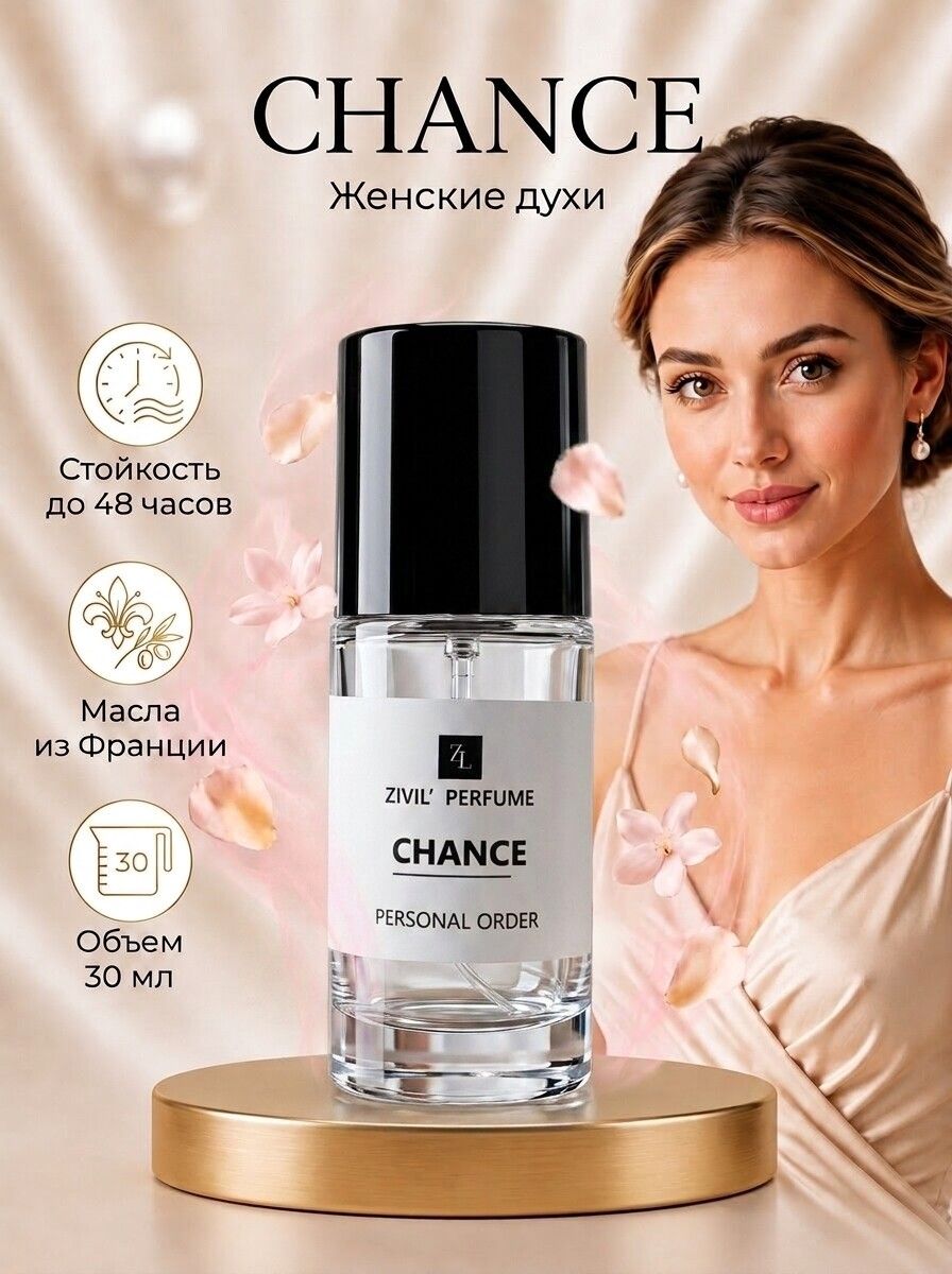 Духи женские стойкие масляные Шанс 20 мл, парфюмерная вода