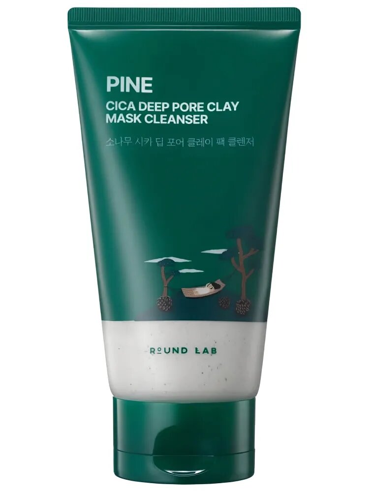 Глубоко очищающее средство с глиной Round Lab Cica Deep Pore Clay Mask Cleanser, 150 мл