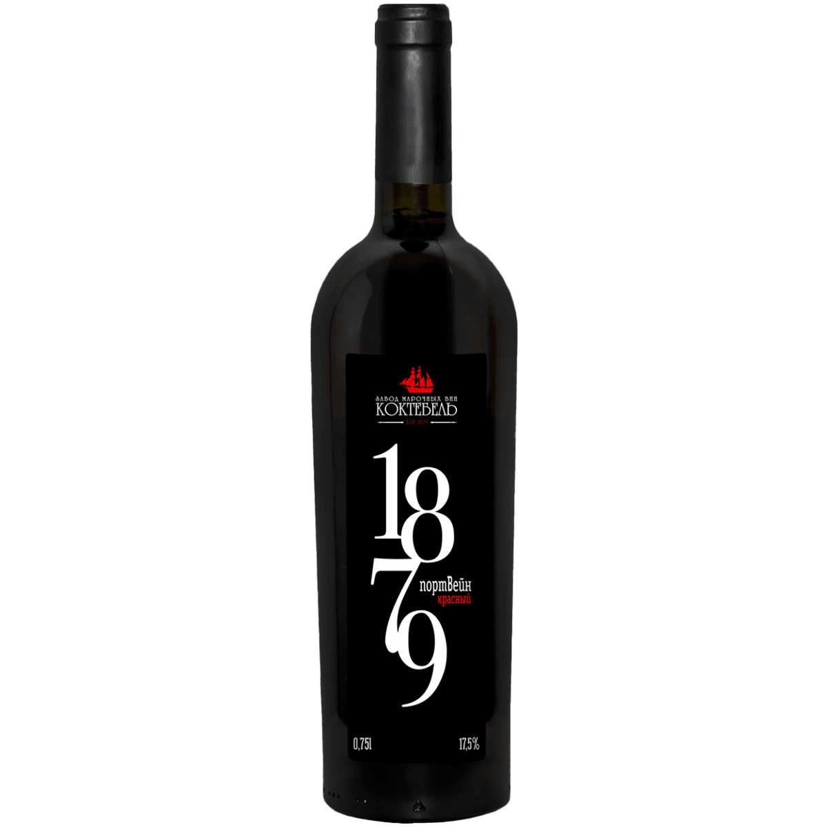 Портвейн Коктебель "1879" красный, ликерный, сладкий, 0,75 л, Крым