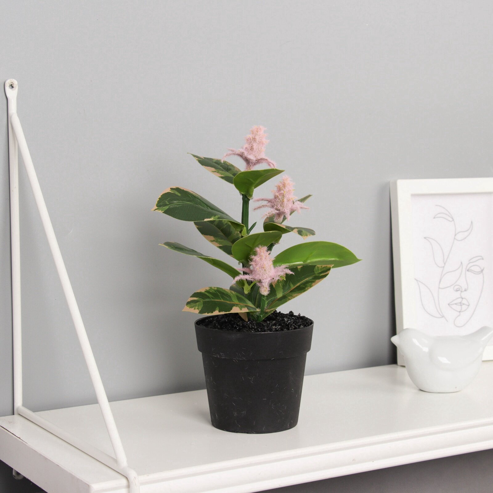 Искусственный цветок в горшке «Фикус галант», 9×20 см, микс