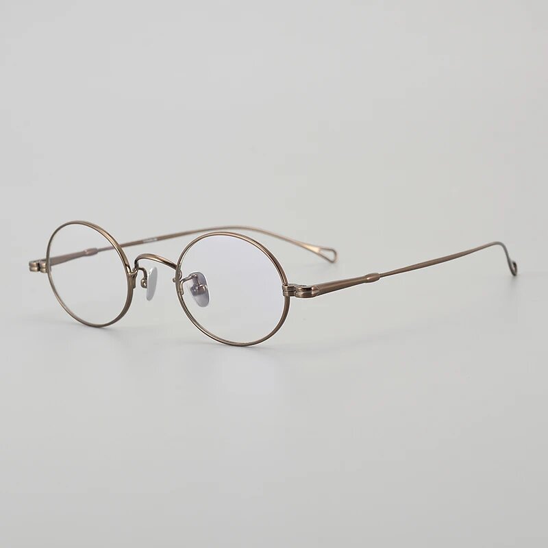 Винтажная оправа из титана MUZZ для очков Коричневый