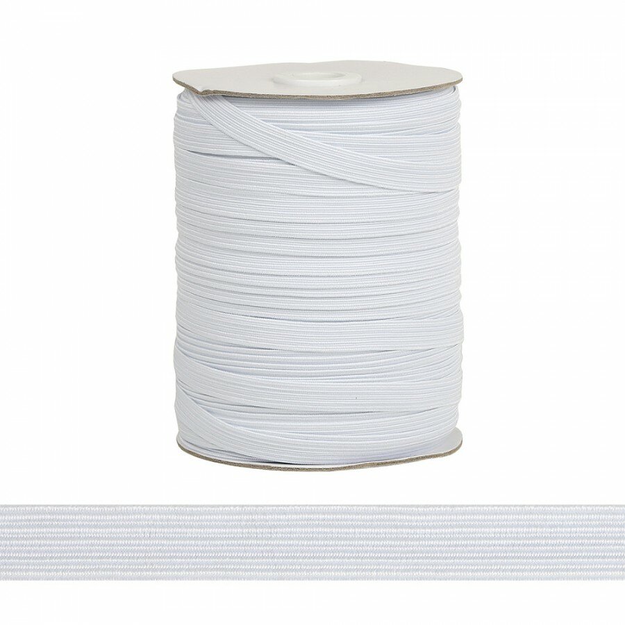 Резинка-продежка TBY цв. белый шир.10 мм (12) уп. 100 м