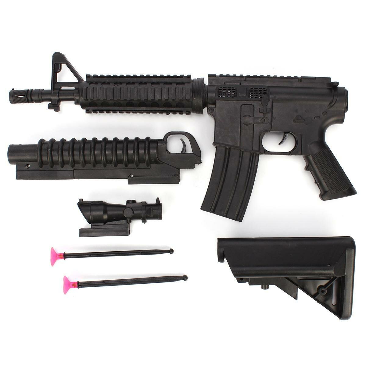 Игрушечный автомат с пулями на присоске, 49х18х5 см, безопасный пластик